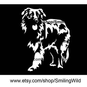 Merle Australian Shepherd Svg White Vector Graphic Art Aussie Clipart ...