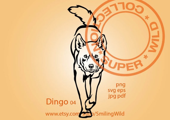 Dingo Svg Vector Illustration Australian Animal Graphic Clip - Etsy ...