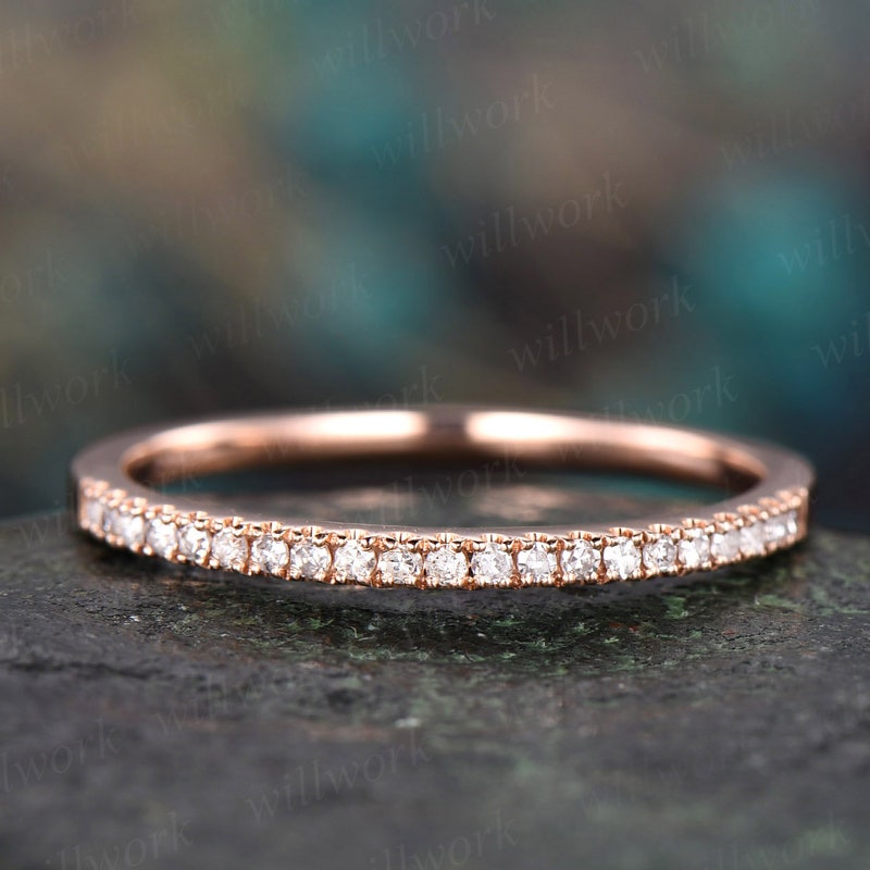 Rose Gold Diamond Ring - Etsy
