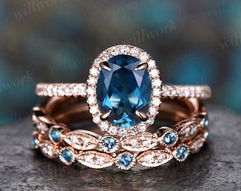 Blue Wedding Ring - Etsy