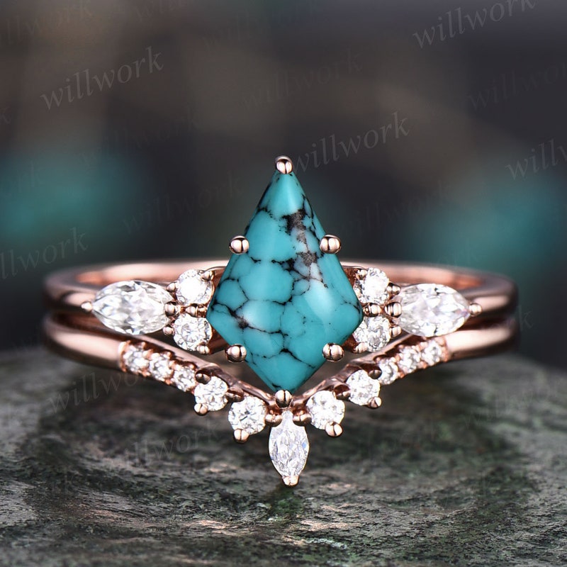 Turquoise Engagement Ring - Etsy
