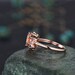 Round Cut Sunstone Ring Gold Vintage Sunstone Engagement Ring Rose Gold ...