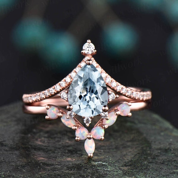 Rose Gold Teardrop Ring - Etsy