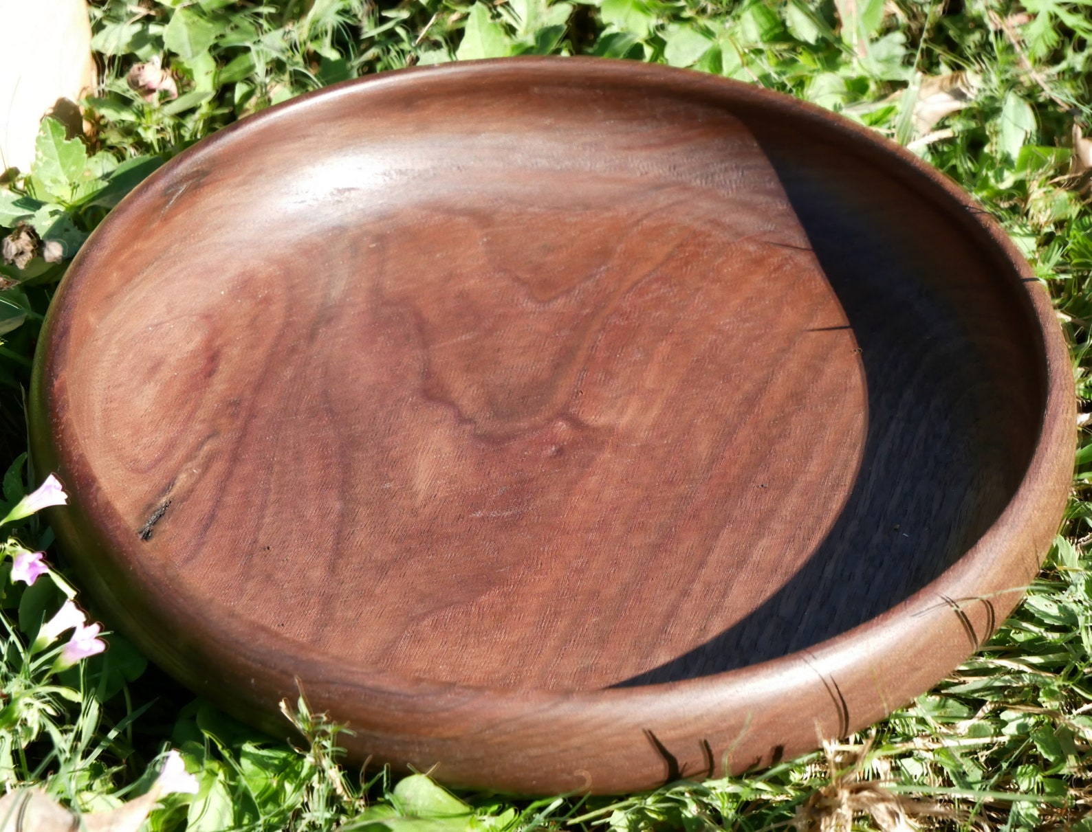 Large Wood Platter Walnut Serving Platter Wood Bowl - Etsy