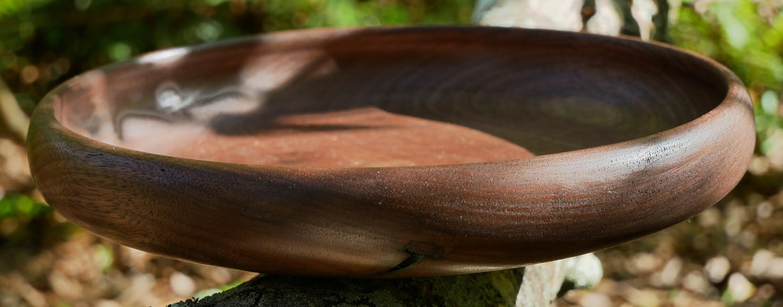 Large Wood Platter Walnut Serving Platter Wood Bowl - Etsy