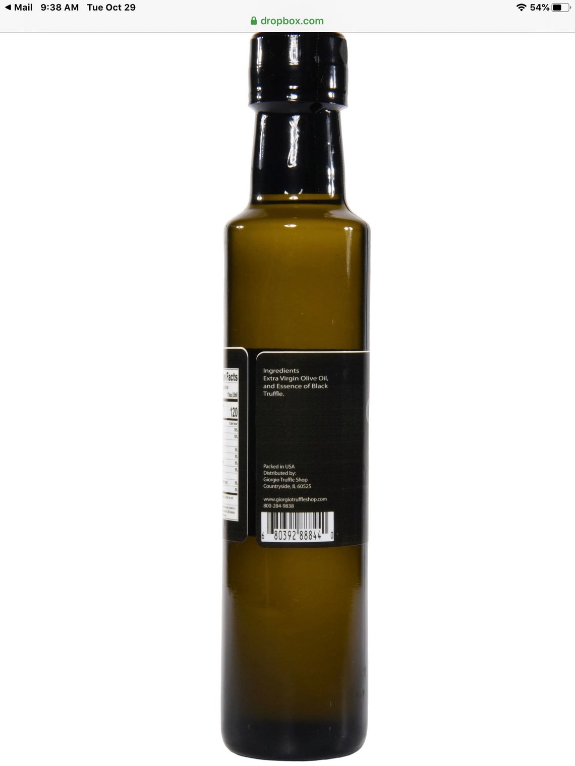 Black Truffle Infused Extra Virgin Olive Oil 8.5oz, 250ml - Etsy