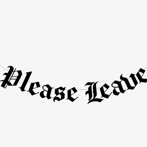 I Hate It Here Old English Banner Gothic Blackletter Garland - Etsy