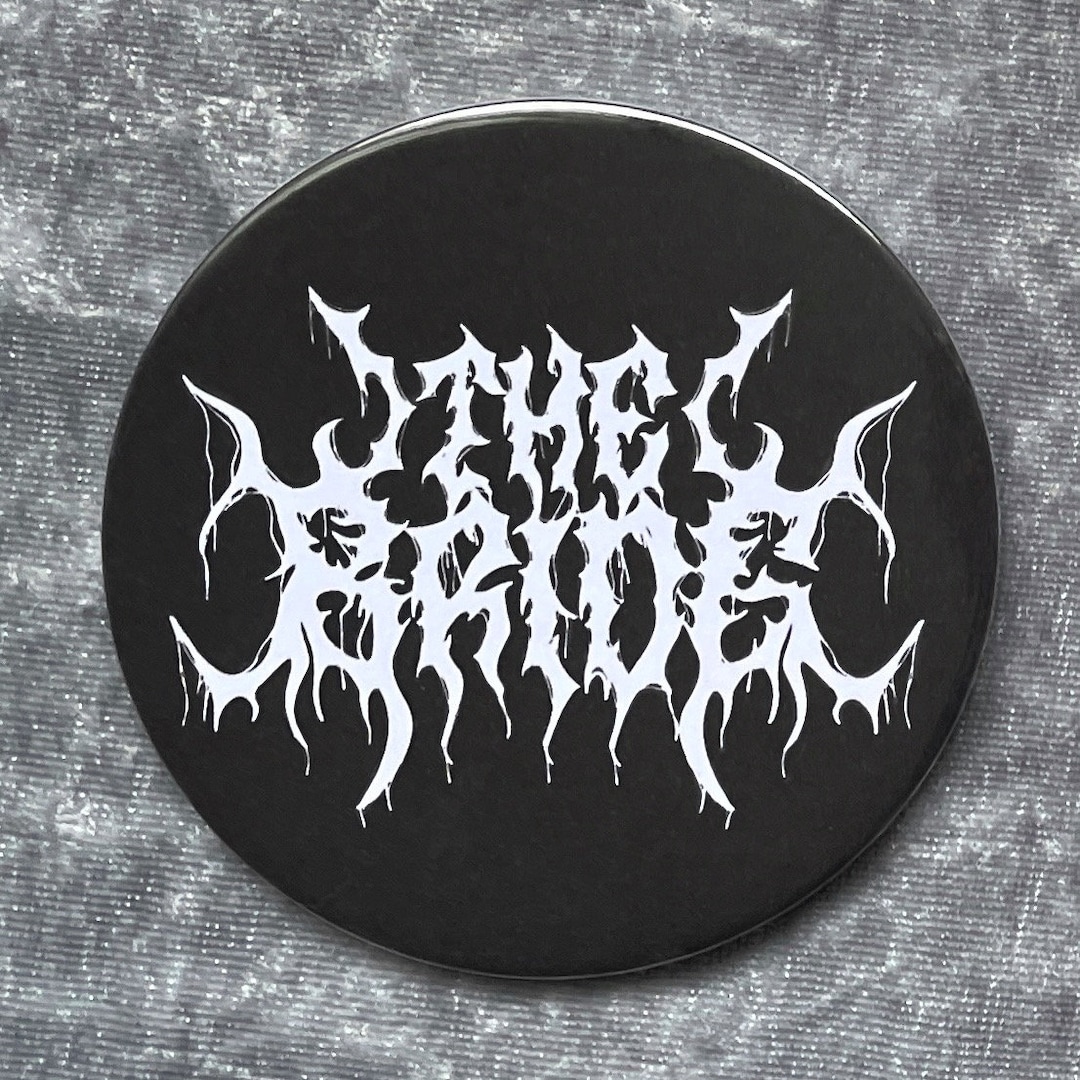 Black Metal Hen Party Badge, the Bride, Heavy Metal Bachelorette Party ...