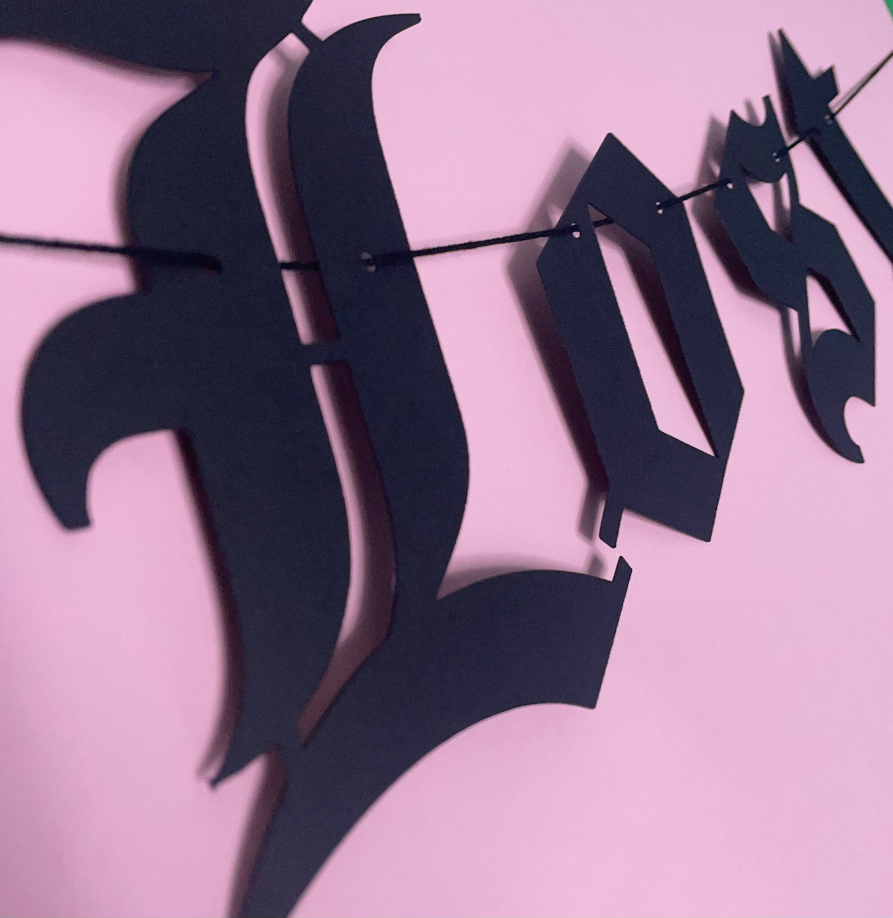 She Said Yes Old English Goth Engagement Banner Gothic | Etsy