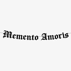 Memento Amoris Decor Banner Remember You Must Love, Goth Decoration ...