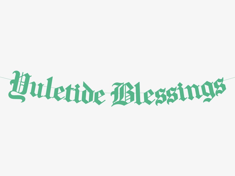 Yuletide Blessings Old English Banner Yule Christmas - Etsy
