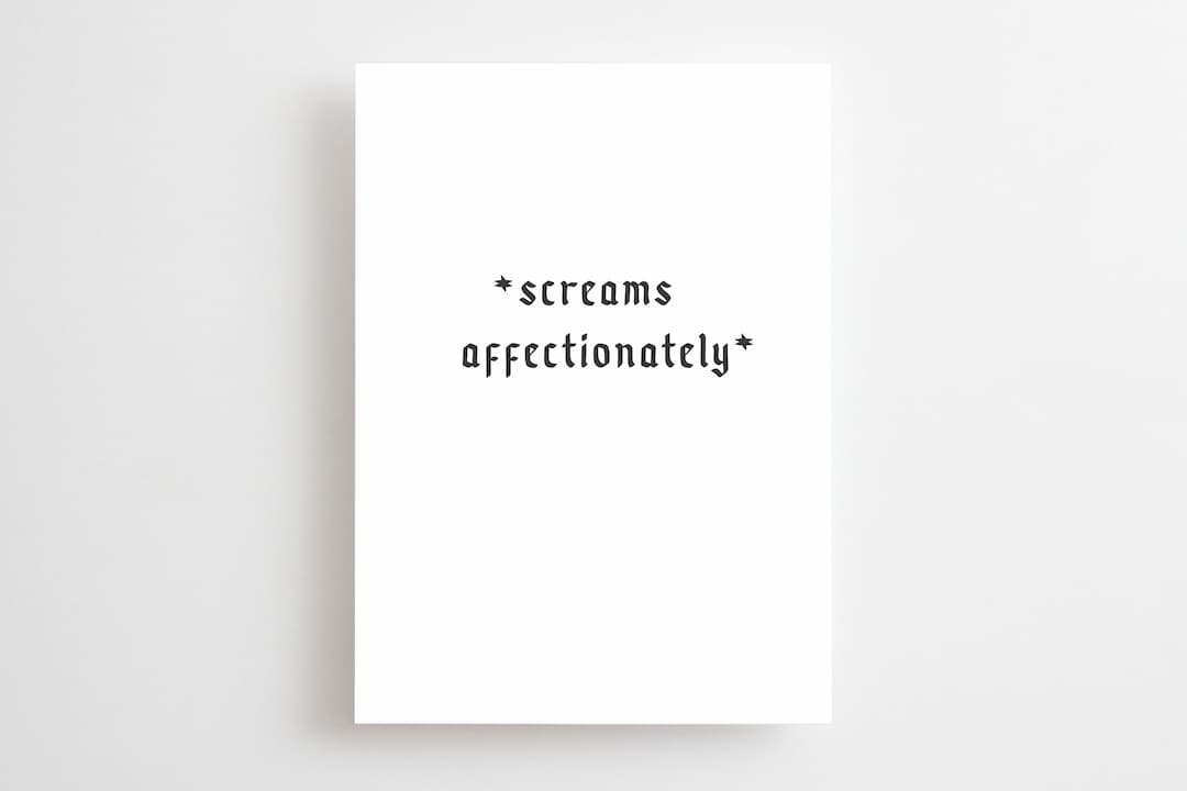 Heavy Metal Valentine's Card, Goth Anniversary, Emo Love Card, Best ...