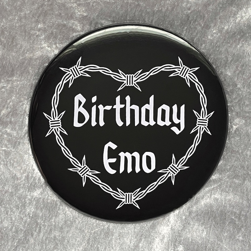 Emo Button Pin - Etsy