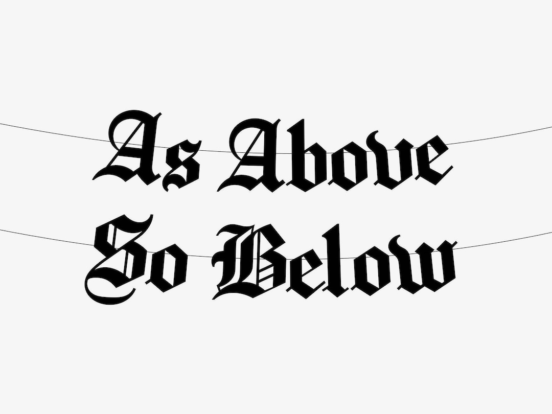 As Above so Below Gothic Banner, Goth Home Decor, Tarot, Witchy Wall ...
