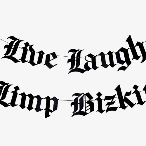 I Hate It Here Old English Banner Gothic Blackletter Garland - Etsy