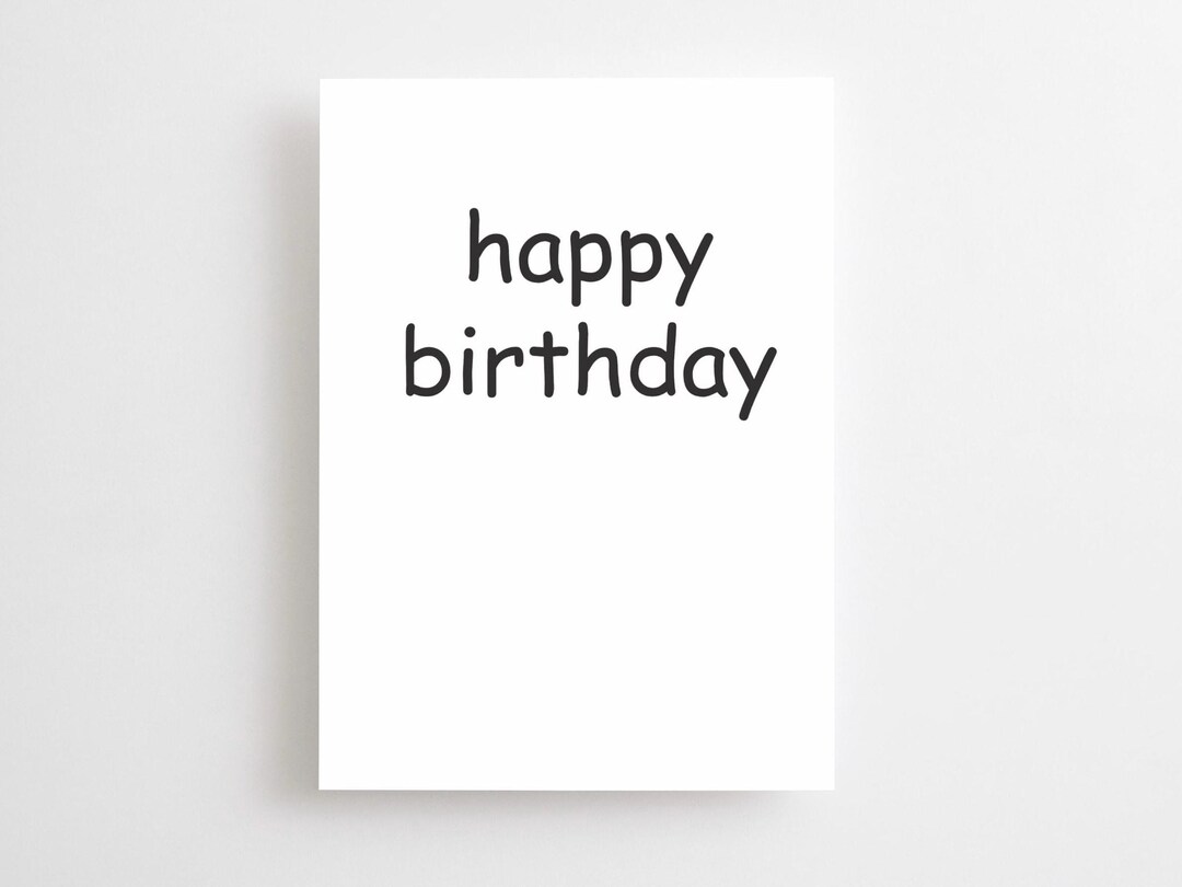 Bad Birthday Card, Funny Card, Comic Sans, Graphic Designer Gift ...