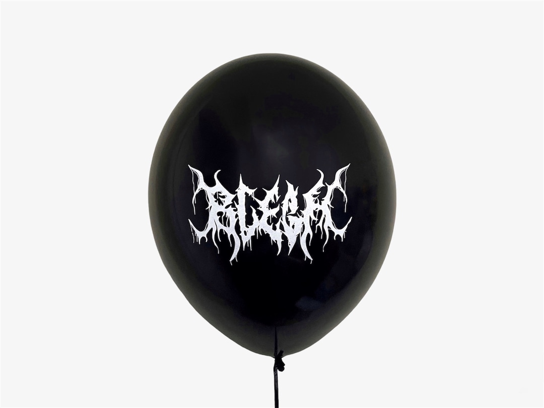 Heavy Metal Balloons, Blegh Black Metal Party Decorations, Metalhead ...