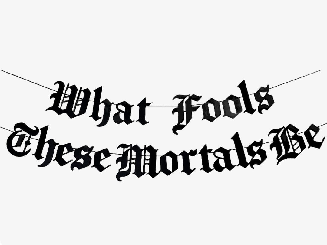 Shakespeare Decoration Banner, Halloween Gothic Banner, Midsummer ...