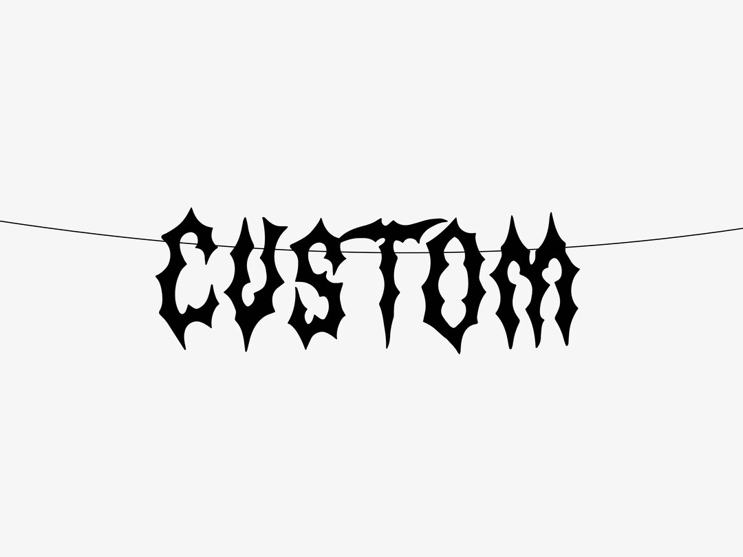 Custom Metal Banner Sign, Personalised Metalhead Birthday Party Banner ...