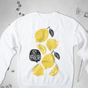 Lemon Sweatshirt for Men Women Girls Sweater With Saying Cute Graphic ...
