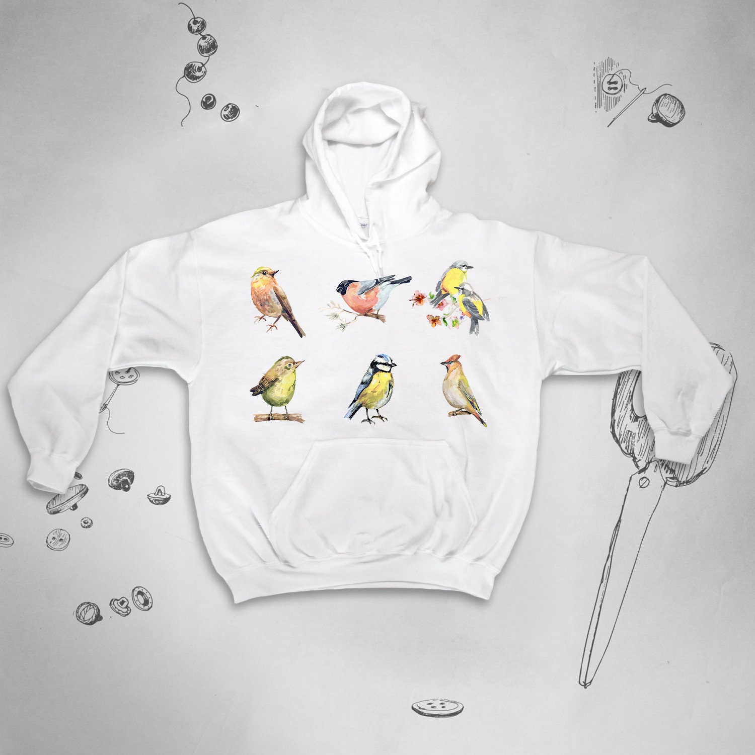 Birds Hoodie for Men Women Girls Sweatshirt Cute Nature Unisex - Etsy