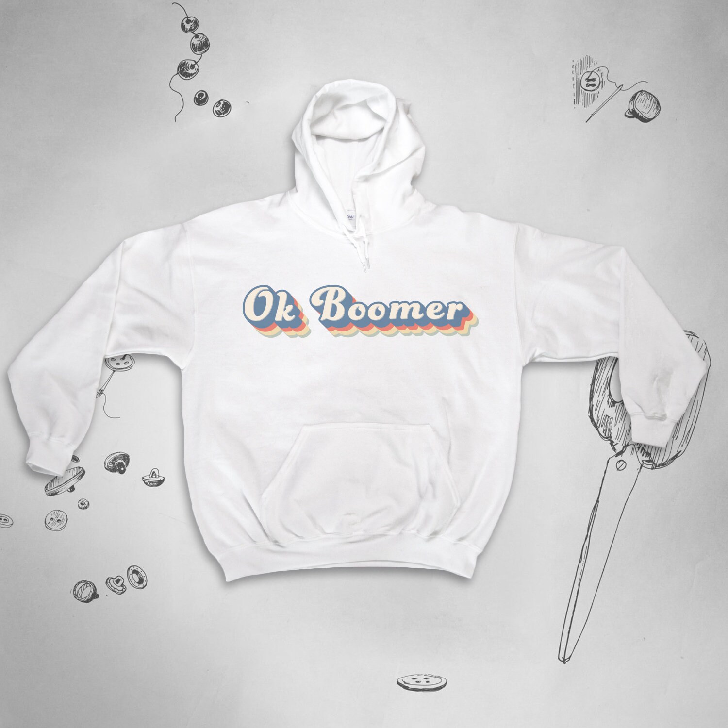 Ok Boomer Hoodie for Men Women Girl Sweatshirt Quote Vintage Unisex ...