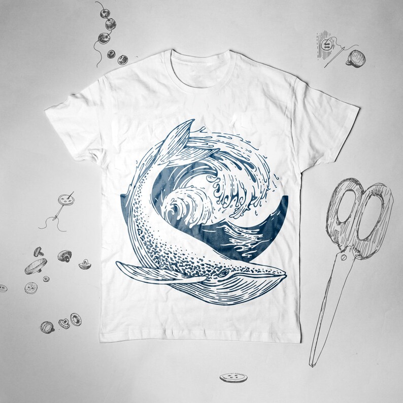 Whale Graphic Tee Shirt Men Whale Tshirt Gift for Him Shirt Women Whale ...