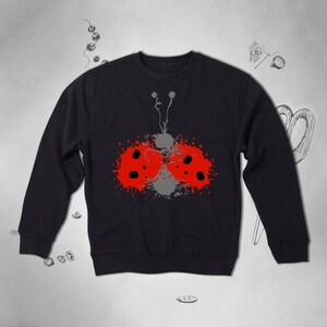 Ladybug Sweatshirt for Men Women Girl Sweater Cute Art Graphic Raglan ...