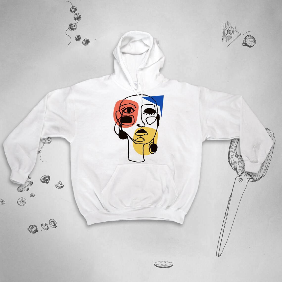 Abstract Hoodie for Men Women Girls Sweatshirt Art Aesthetic Unisex ...