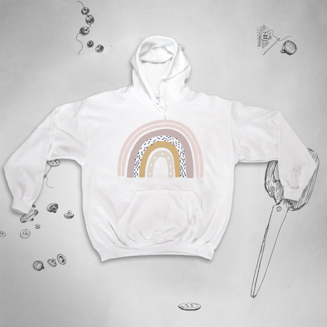 Rainbow hoodie for Men Women Girls sweatshirt Boho Abstract | Etsy