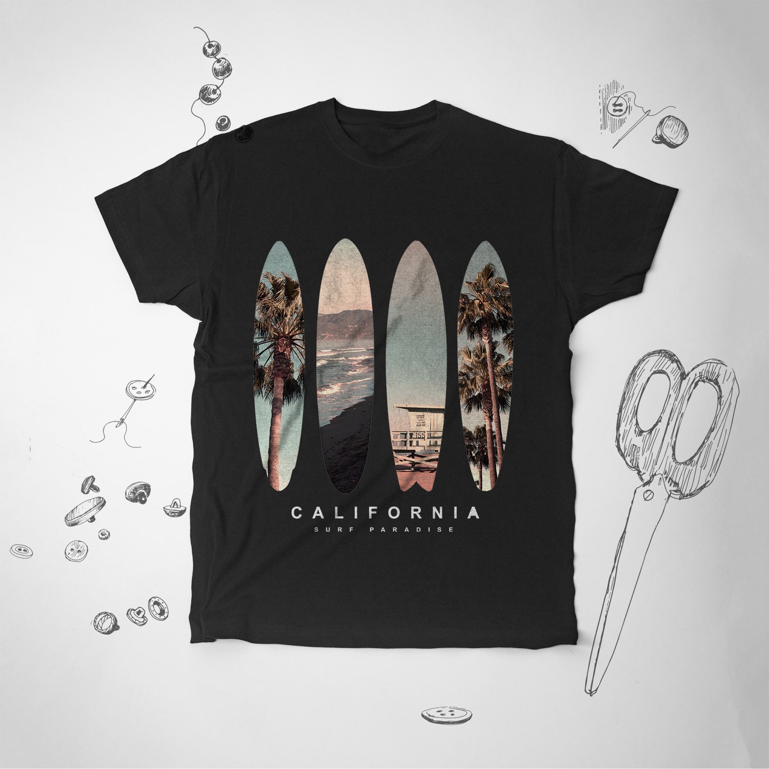 California Shirt Surf Shirt Surfing Shirt Graphic Tshirt Men - Etsy