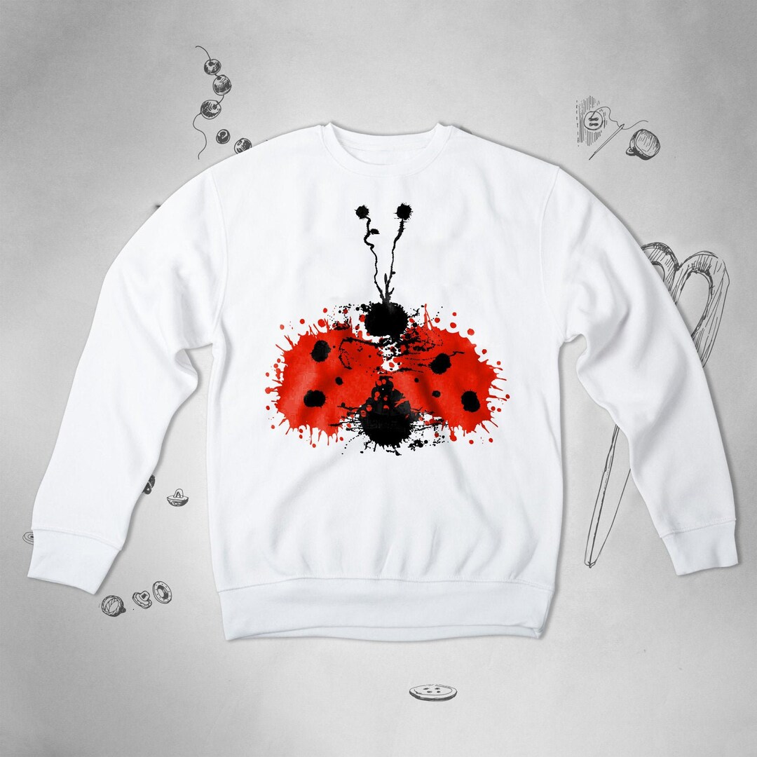 Ladybug Sweatshirt for Men Women Girl Sweater Cute Art Graphic Raglan ...