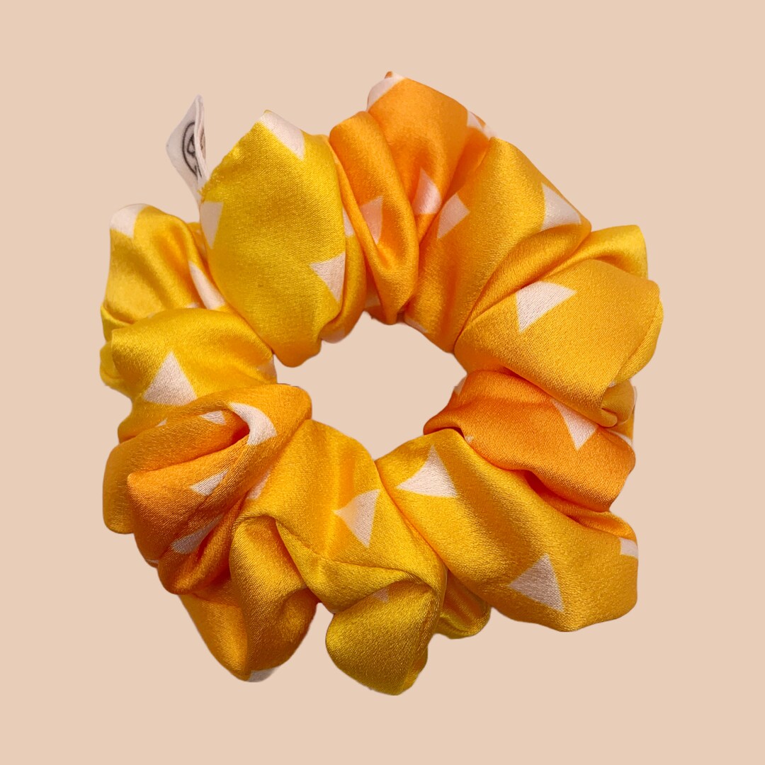 Scrunchie Satin Demon Anime Zenitsu Agatsuma - Etsy