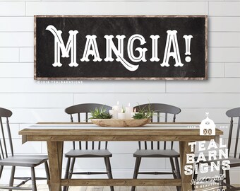 Italian Mangia Sign | Etsy