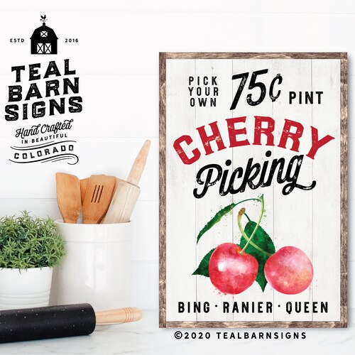 Cherry Sign - Etsy