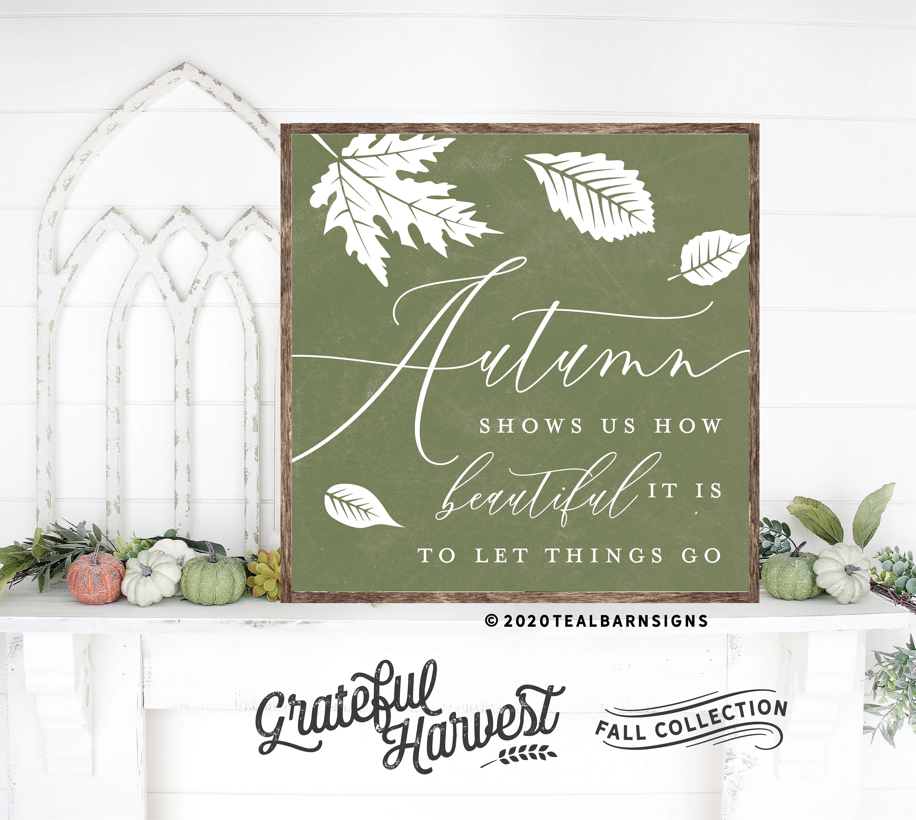 Autumn Shows Us How Beautiful It is to Let Things Go Sign Hand | Etsy