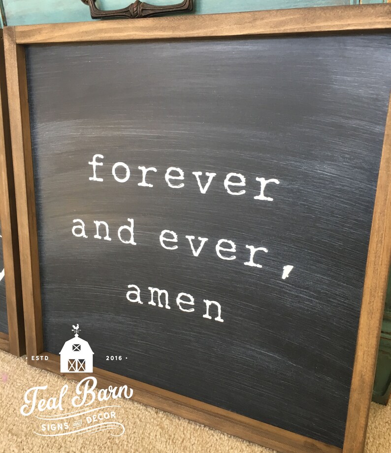I'm Gonna Love You FOREVER AND EVER Amen Hand Painted | Etsy