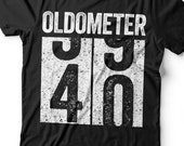 Oldometer 40 T-shirt Unisex Funny 40 AF Mens 40th Birthday - Etsy