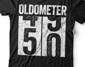 Oldometer 50 T-shirt Unisex Funny 50 AF Mens 50th Birthday - Etsy