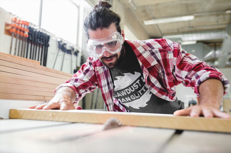 Sawdust is A Man Glitter T-shirt Funny Woodworking Dad | Etsy