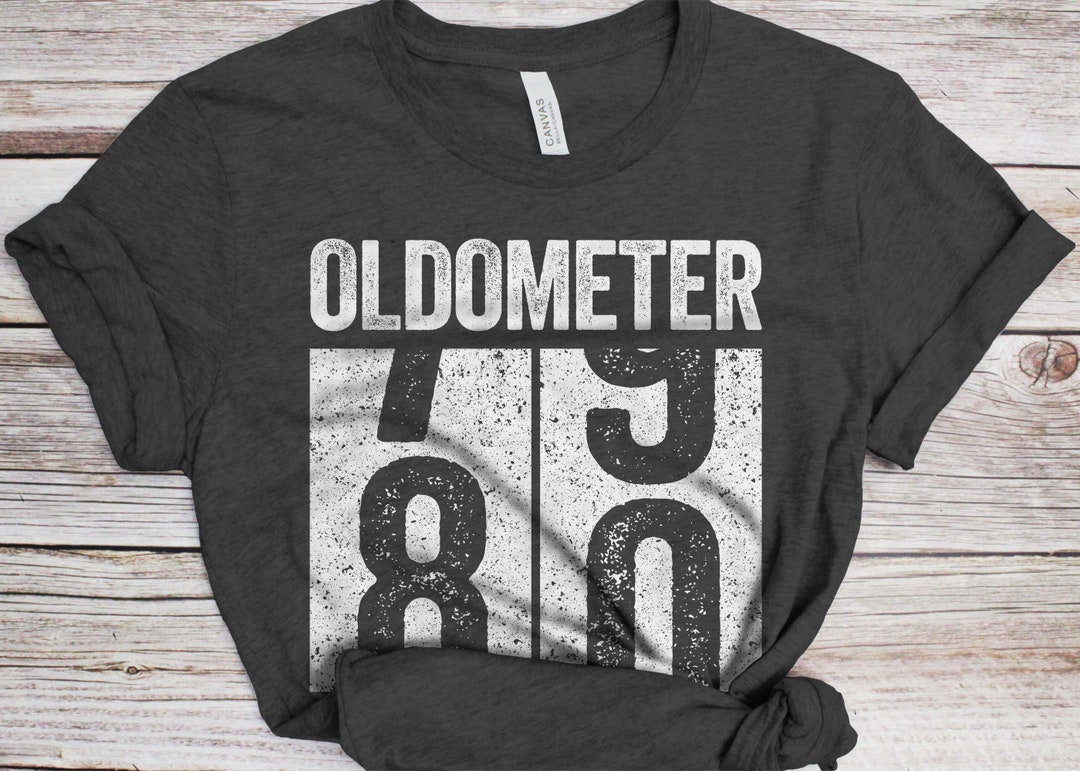 Oldometer 80 T-shirt - Unisex Funny 80 AF Mens 80th Birthday Shirt ...
