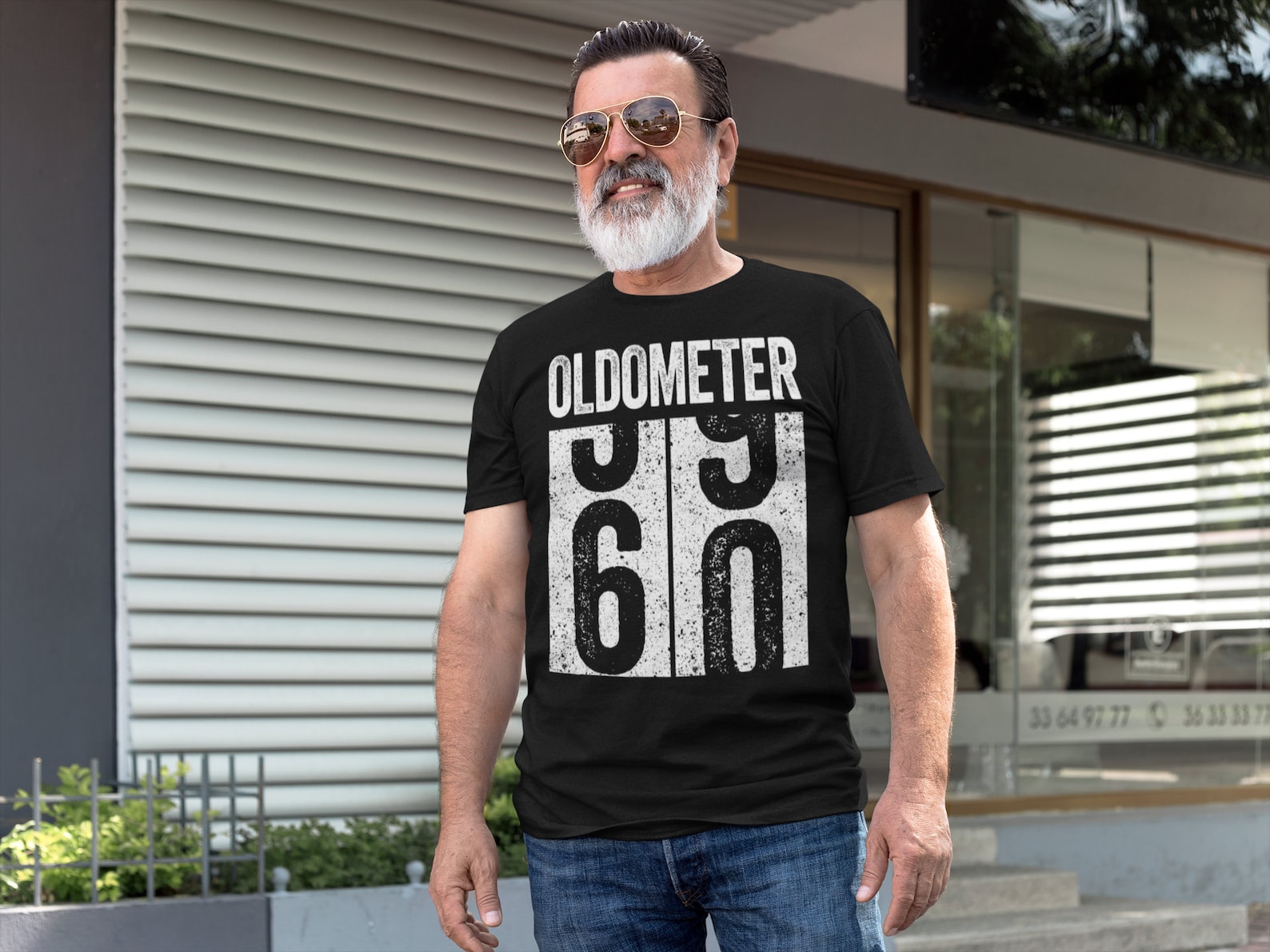 Oldometer 60 T-shirt - Unisex Funny 60 AF Mens 60th Birthday Shirt ...