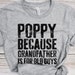 Poppy Because Grandfather is for Old Guys T-shirt - Funny Mens Grandpa ...