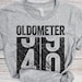 Oldometer 40 T-shirt Unisex Funny 40 AF Mens 40th Birthday Shirt Born ...