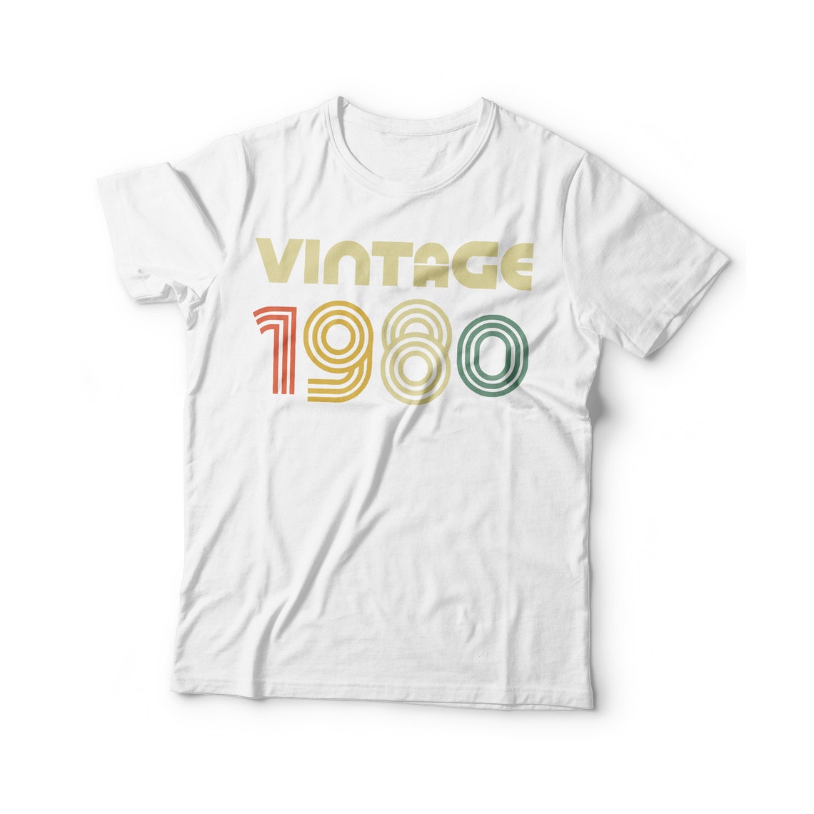 Vintage 1980 T-shirt Unisex Women Men Funny Retro Font 42nd - Etsy