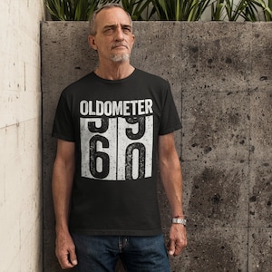 Oldometer 60 T-shirt - Unisex Funny 60 AF Mens 60th Birthday Shirt ...