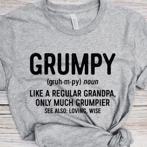 Grumpy Like A Regular Grandpa Only Grumpier T-shirt - Unisex Funny Mens ...