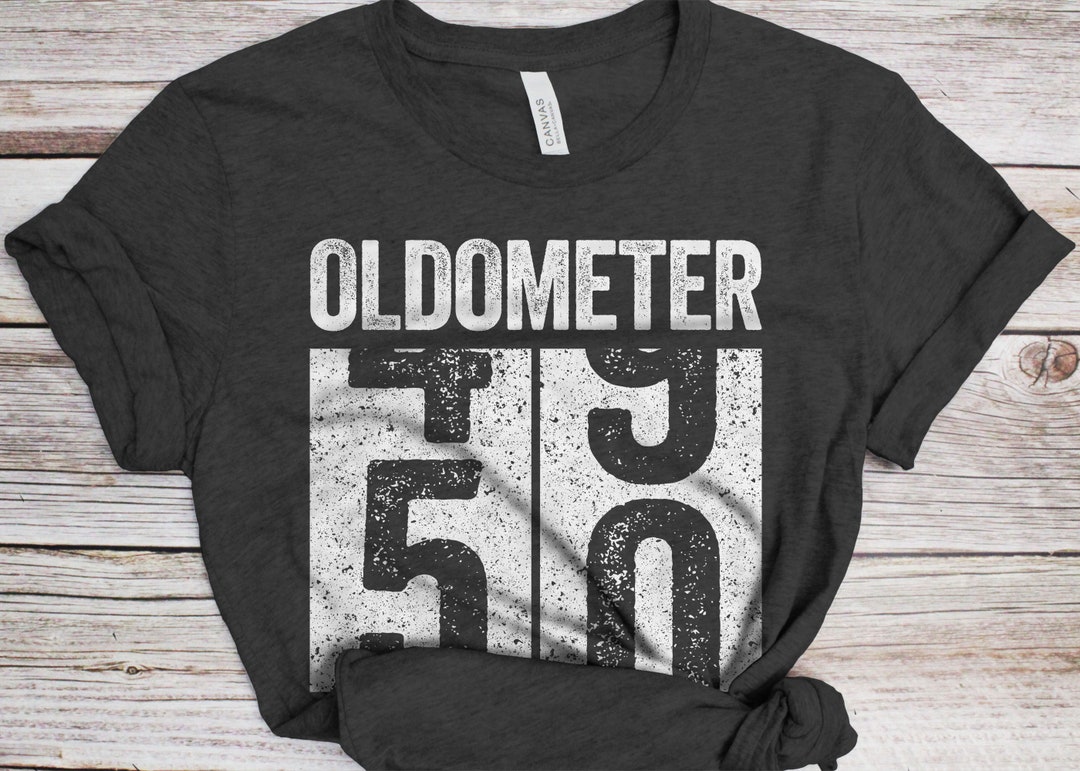 Oldometer 50 T-shirt - Unisex Funny 50 AF Mens 50th Birthday Shirt ...