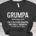 Grumpa Like A Regular Grandpa Only Grumpier T-shirt Unisex Funny Mens ...
