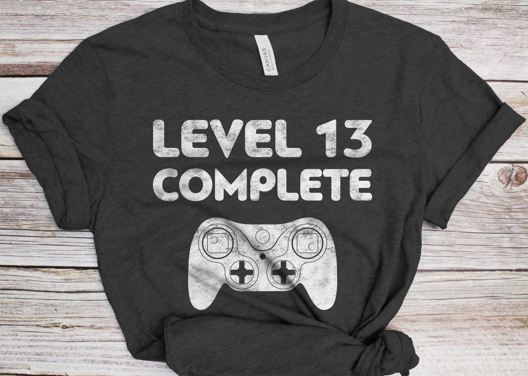 Level 13 Complete T-shirt - Funny Mens 13th Wedding Anniversary Shirt ...